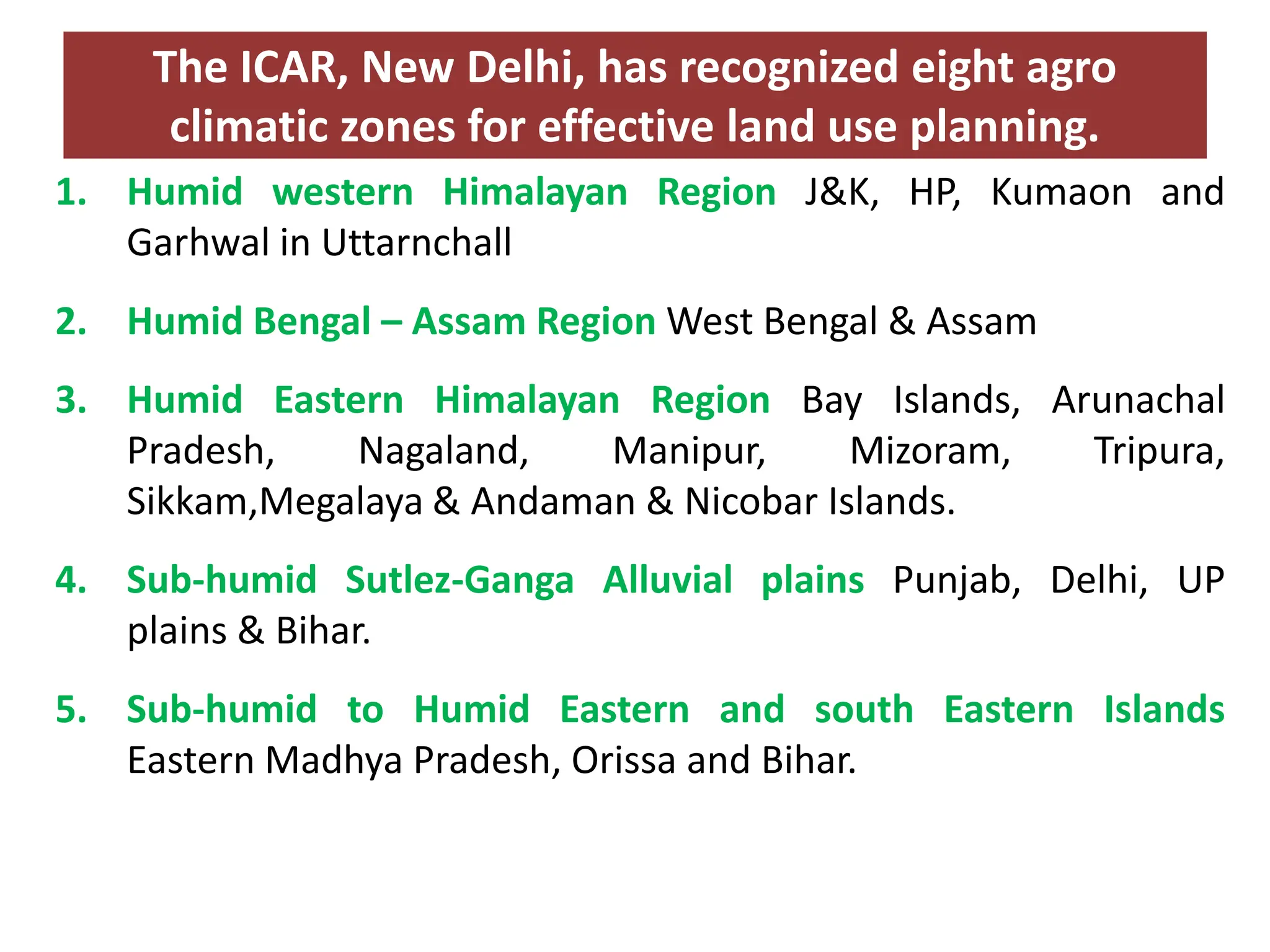 Horticulture zones of india and the crops grown .pptx