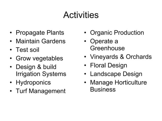 Hort Introduction | PPT