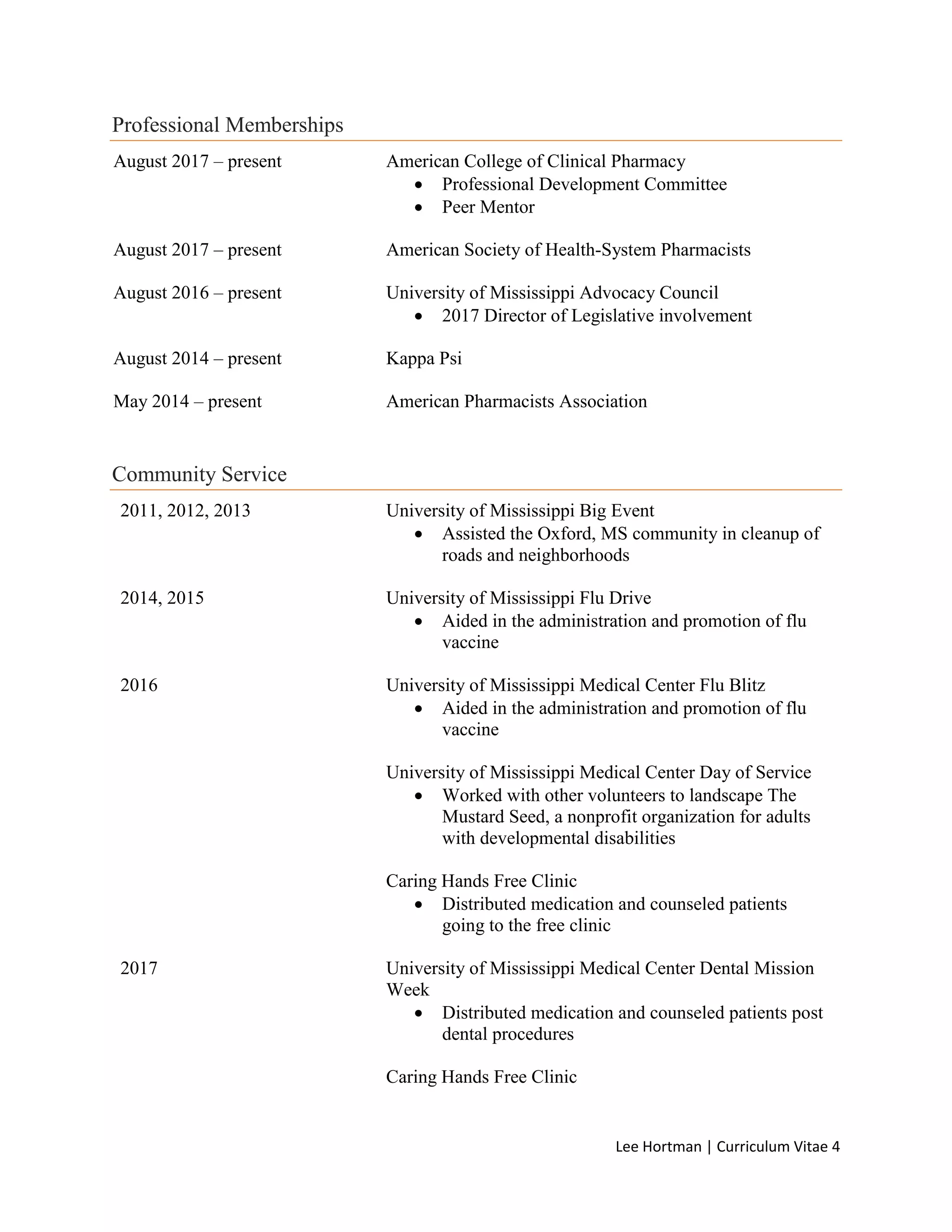 Hortman lee cv | PDF