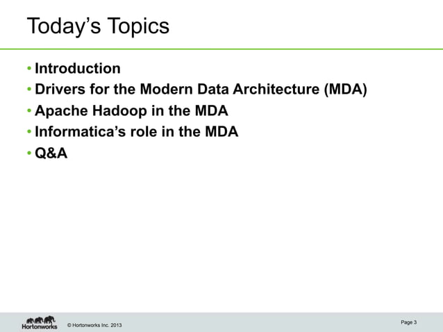 Modern Data Architecture for a Data Lake with Informatica and ...