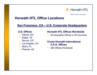 Horwath HTL - Hotel, Tourism, and Leisure | PDF