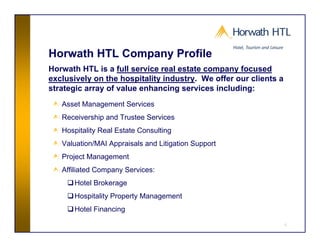 Horwath HTL - Hotel, Tourism, and Leisure | PDF
