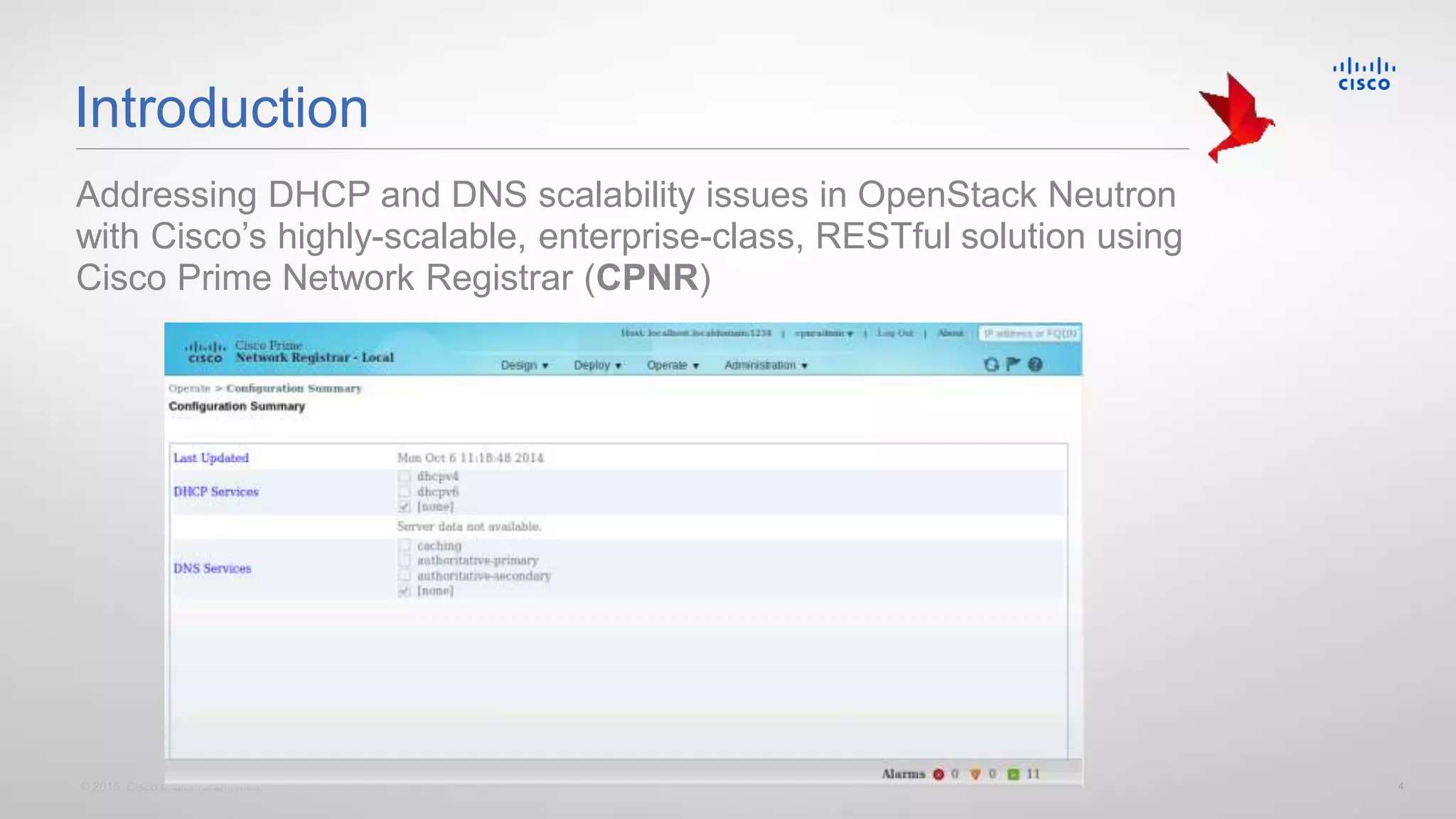 Addressing DHCP and DNS scalability issues in OpenStack Neutron | PPT