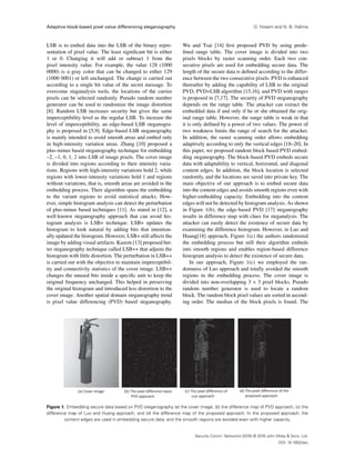 Adaptive block-based pixel value differencing steganography | PDF