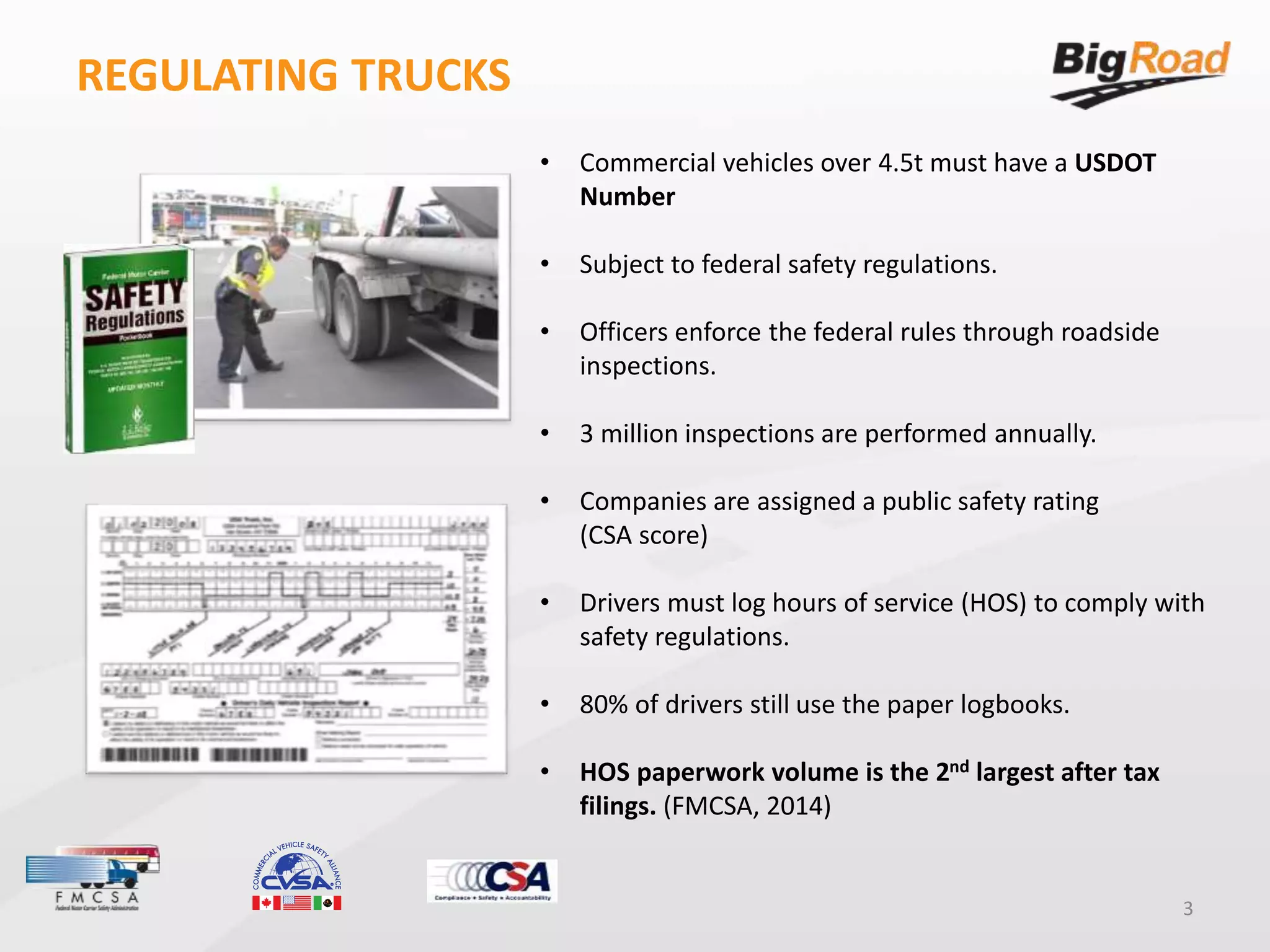 Hours of Service and the Transition to Electronic Logging Devices | PPTX