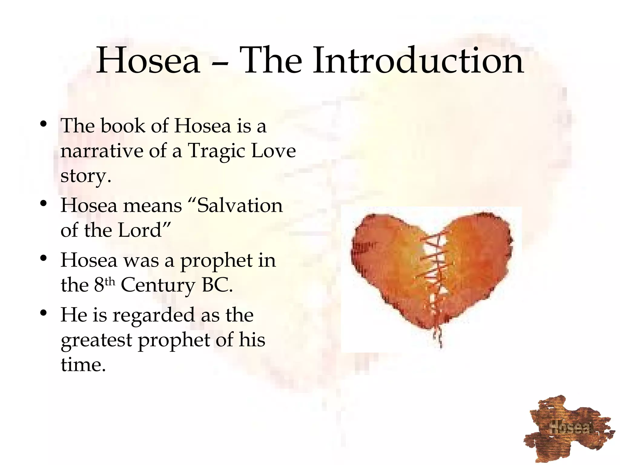 Hosea | PPT | Christianity | Religion & Spirituality