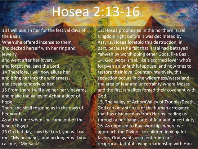 Hosea 2:13-16 | PPT