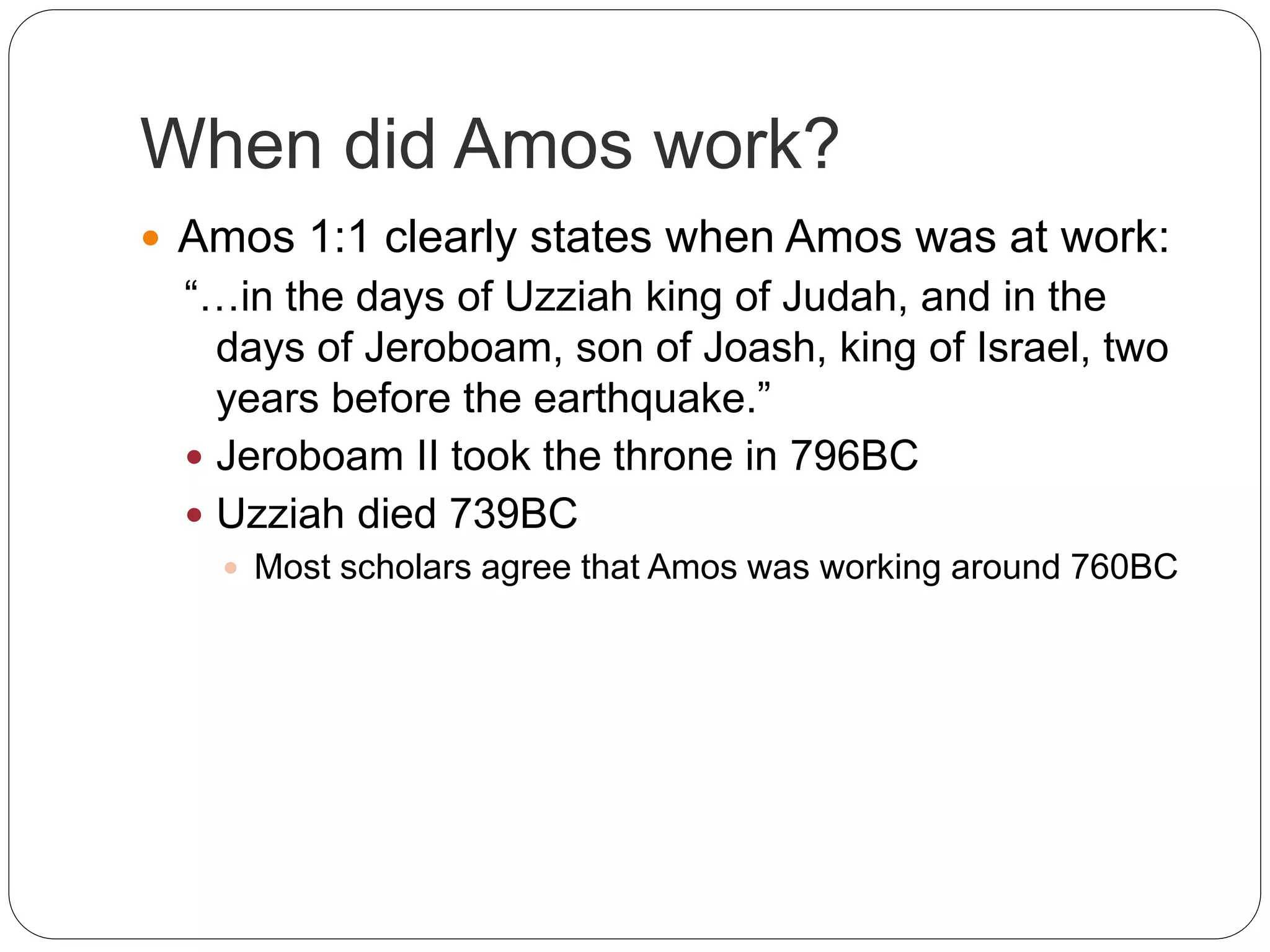 Minor Prophets: Hosea & Amos | PPTX