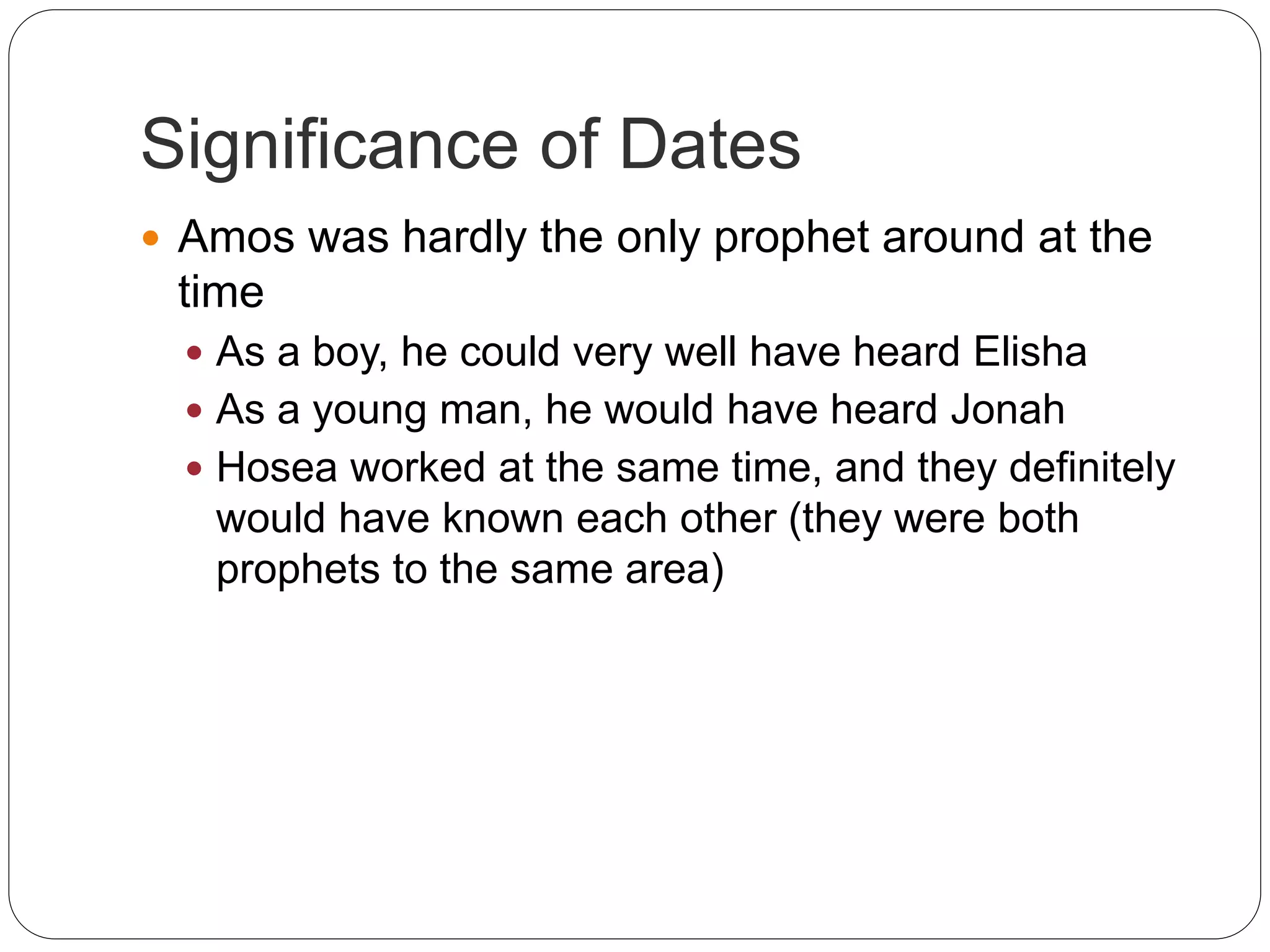 Minor Prophets: Hosea & Amos | PPTX