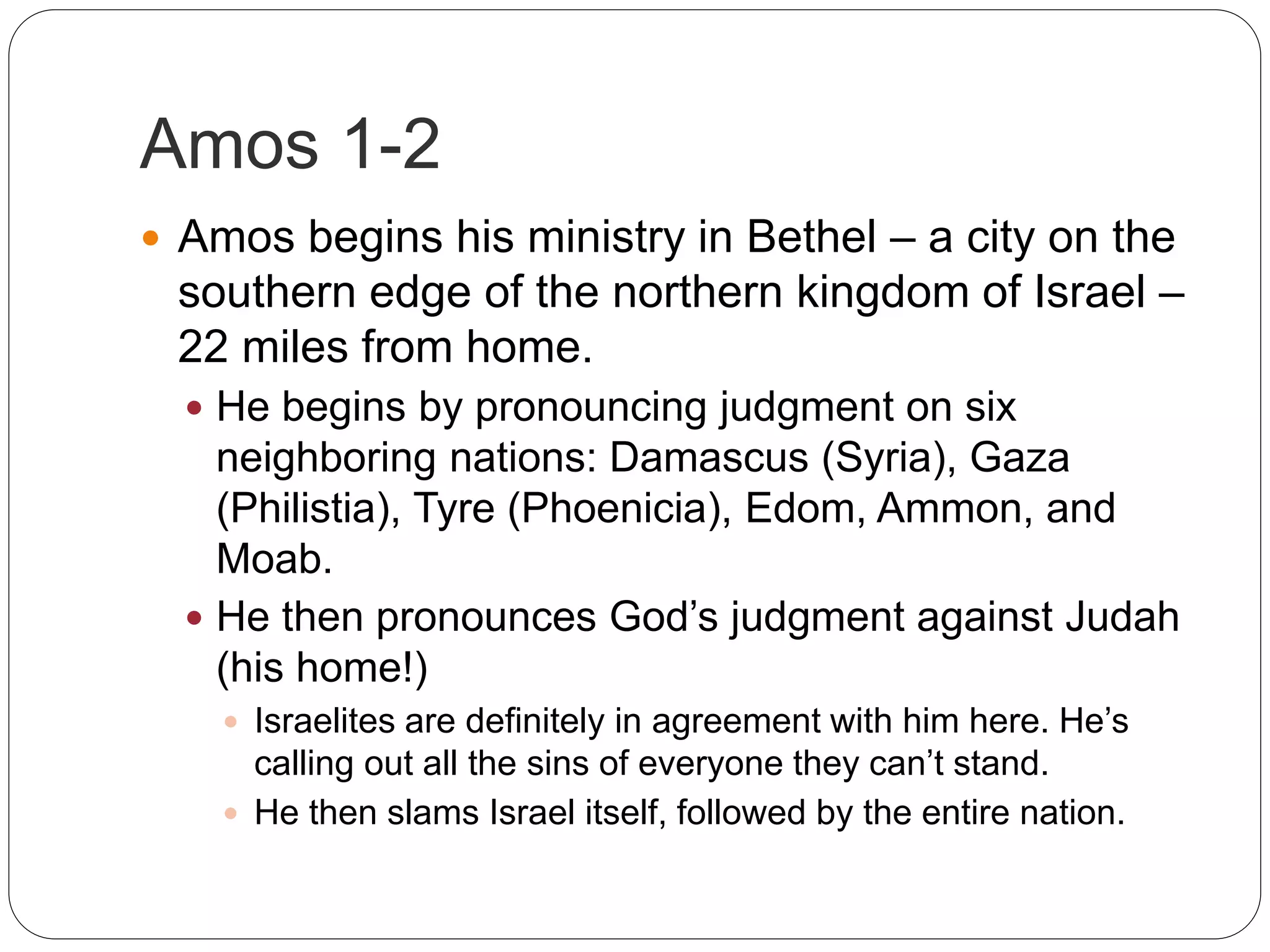 Minor Prophets: Hosea & Amos | PPTX