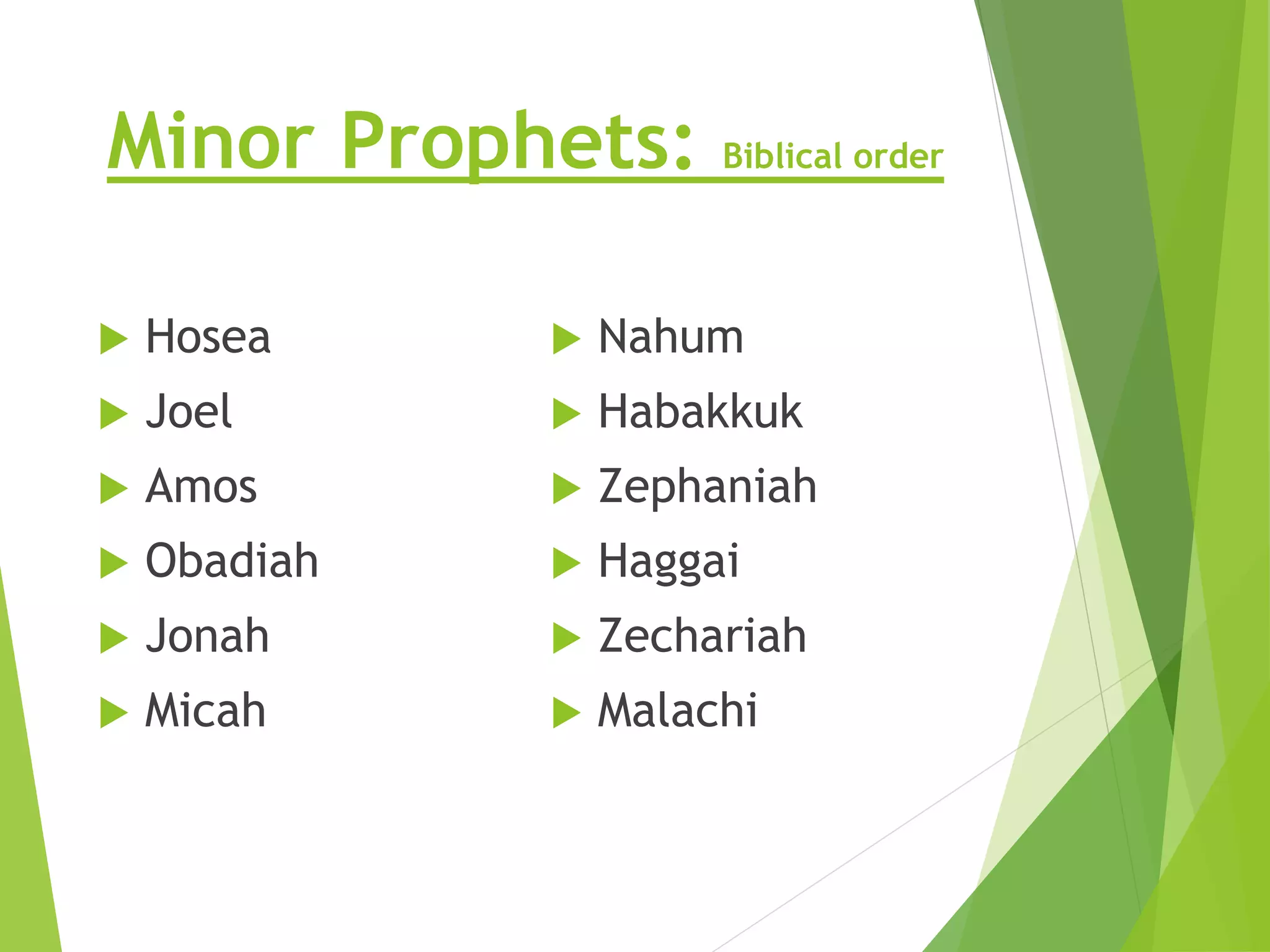 Minor Prophets: Hosea & Amos | PPTX