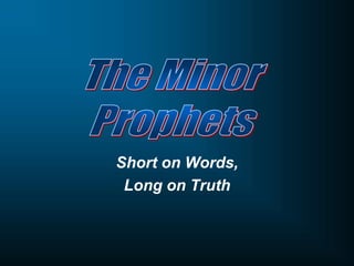Minor Prophets: Hosea & Amos | PPTX