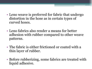 HOSE FABRICS AND ITS APPLICATIONS AREAS AND USES | PPTX