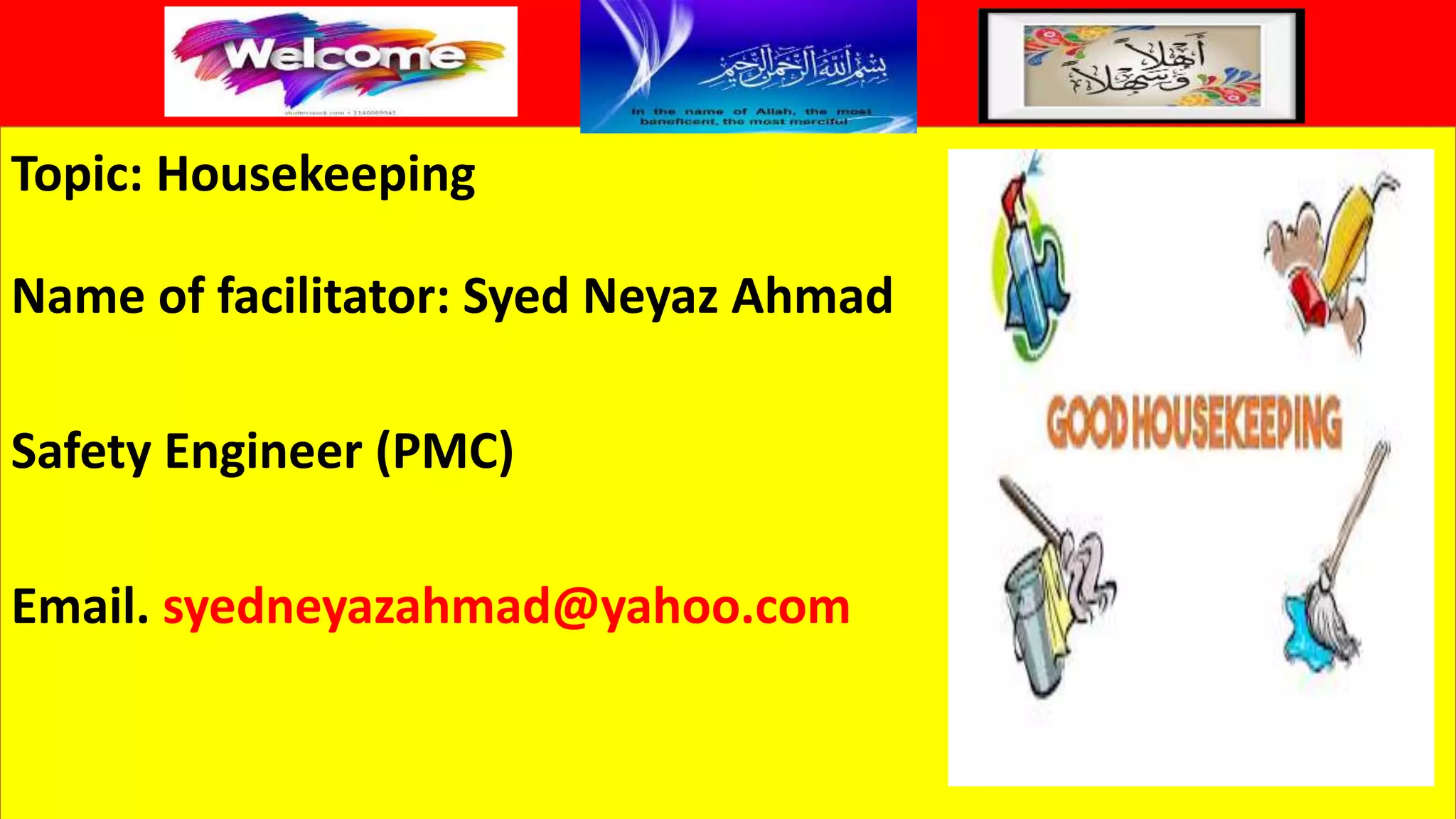 Housekeeping PowerPoint | PPTX