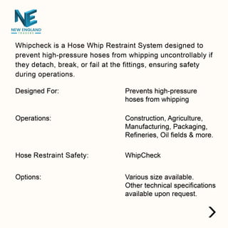 Hose Safety - WhipCheck, Whip Stops, Hose hobbles, Red Iron Slings | PDF