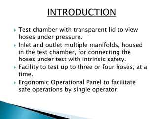 Hose test bench ppt | PPTX | Technology & Computing