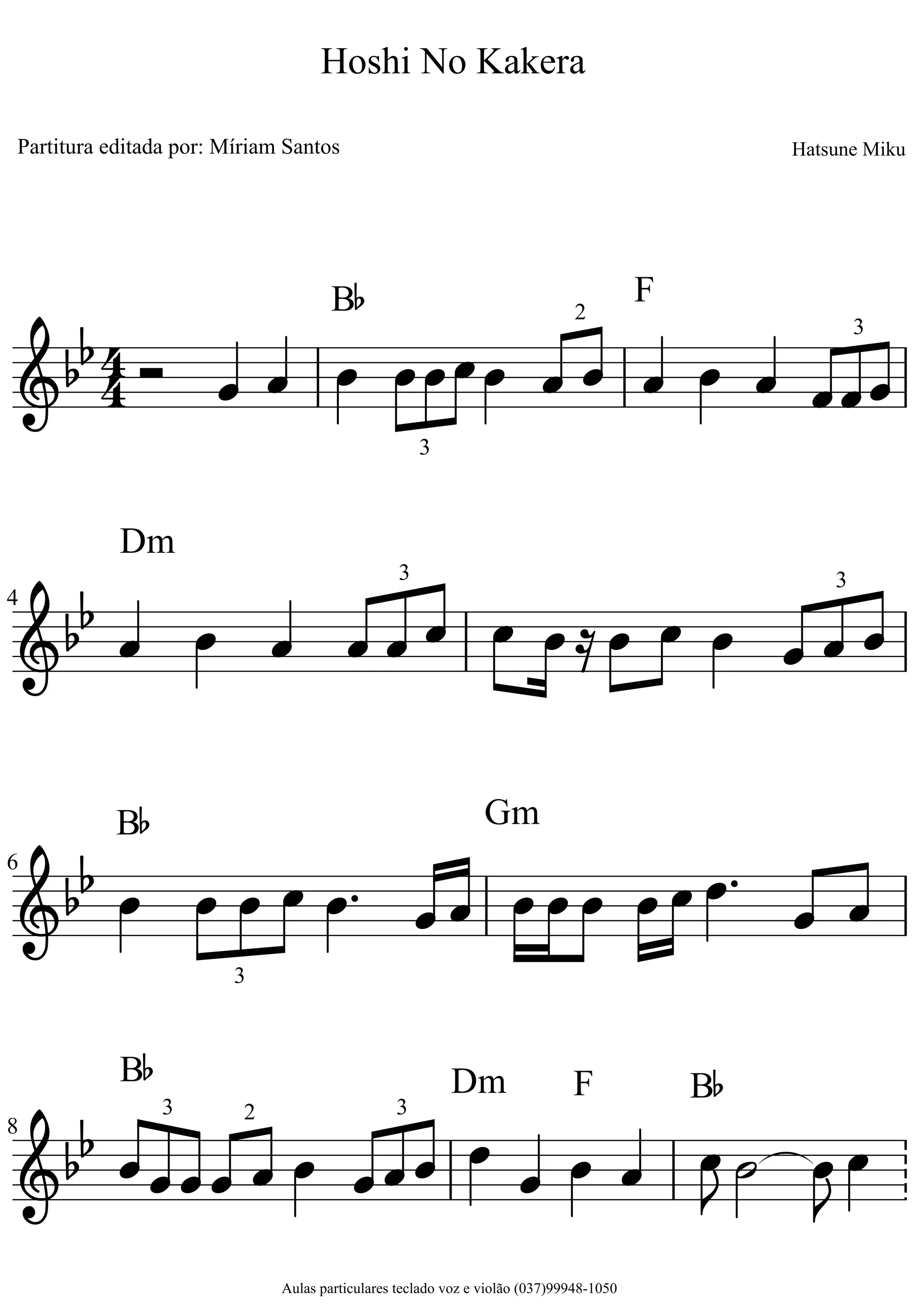 Hoshi no kakera (hatsune miku) | PDF