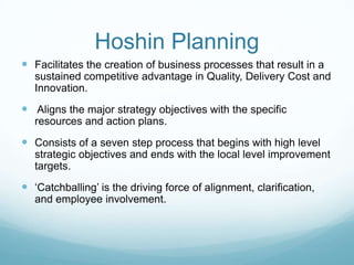 Hoshin planning presentation | PPTX