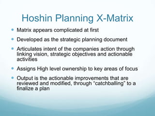 Hoshin planning presentation | PPTX