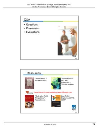 Hoshin promotion demystifying the x-matrix - manos | PDF | Strategy ...