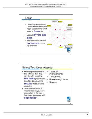 Hoshin promotion demystifying the x-matrix - manos | PDF | Strategy ...