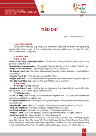 HỒ SƠ CÚP VSPTCD TRÁI TIM VIỆT - LÀO | PDF