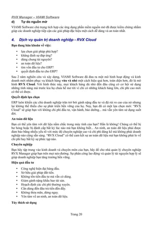 Hồ sơ RVX Manager | PDF