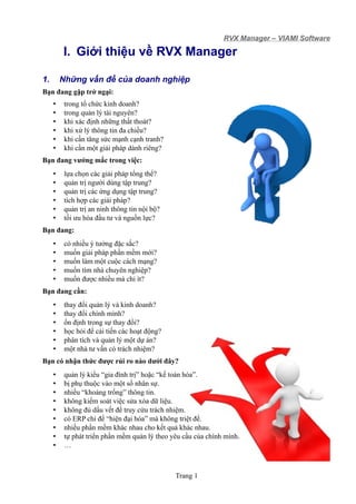 Hồ sơ RVX Manager | PDF