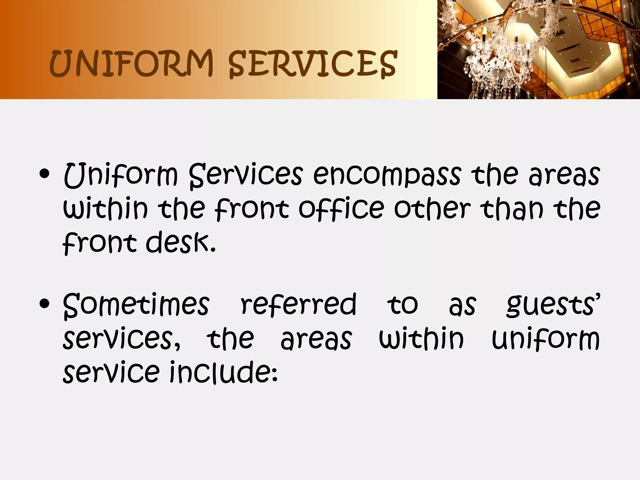 HOSPITALITY OPERATIONAL MANAGEMENT | PPT