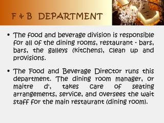 HOSPITALITY OPERATIONAL MANAGEMENT | PPT