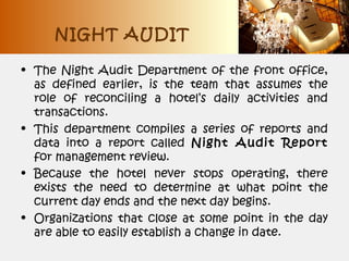 HOSPITALITY OPERATIONAL MANAGEMENT | PPT