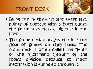 HOSPITALITY OPERATIONAL MANAGEMENT | PPT