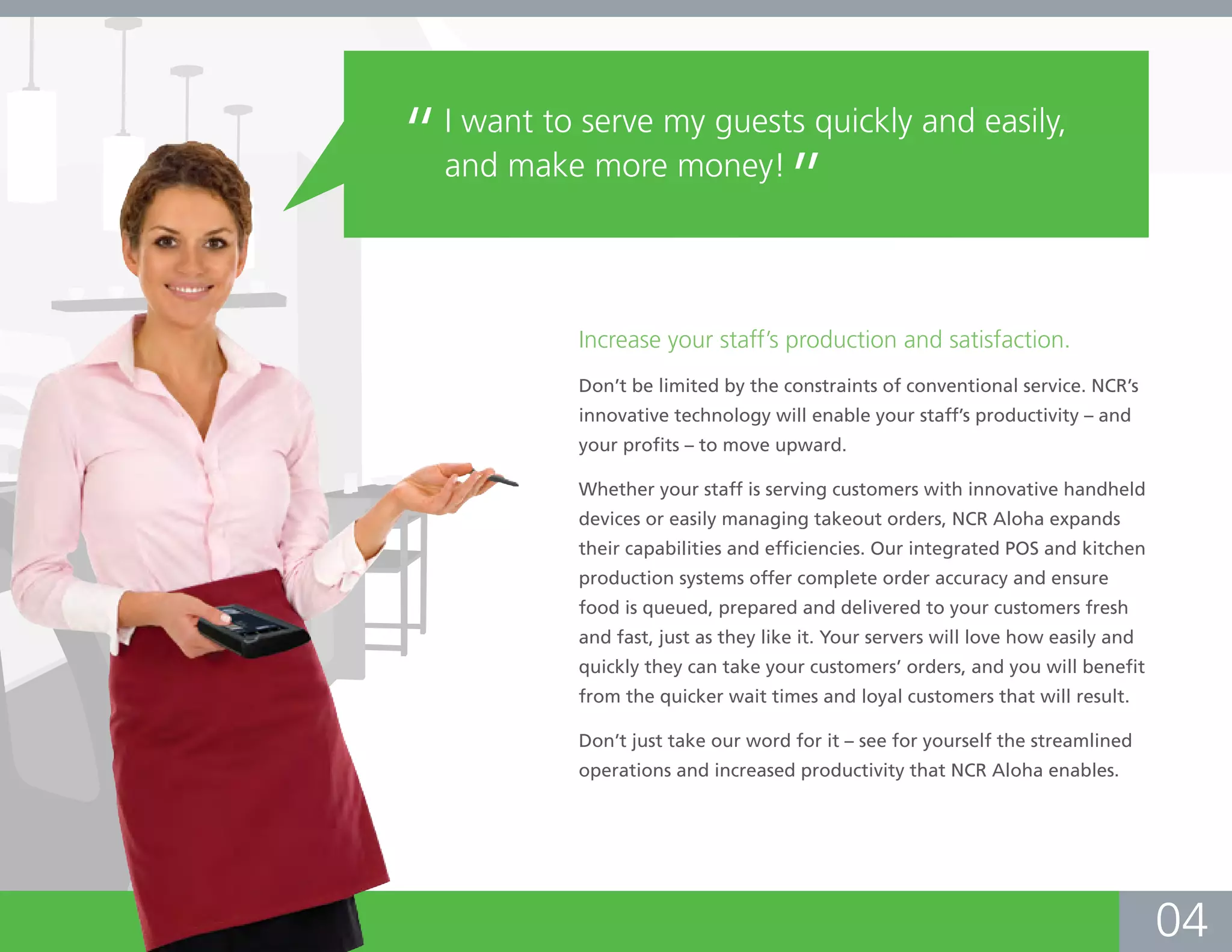 NCR Aloha Solutions for restaurants | PDF