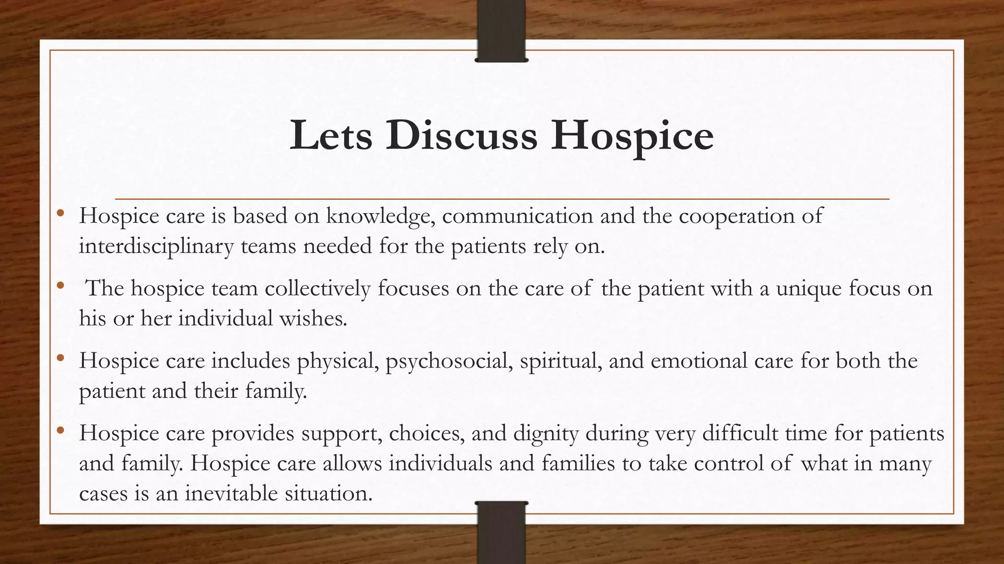 Hospice and palliative care | PPTX