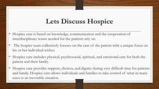 Hospice and palliative care | PPTX