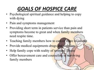 Oncology- cancer institutional therapy: Hospice care.pptx