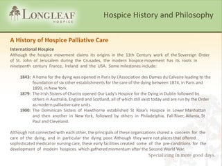 Hospice History and Philosophy | PPTX