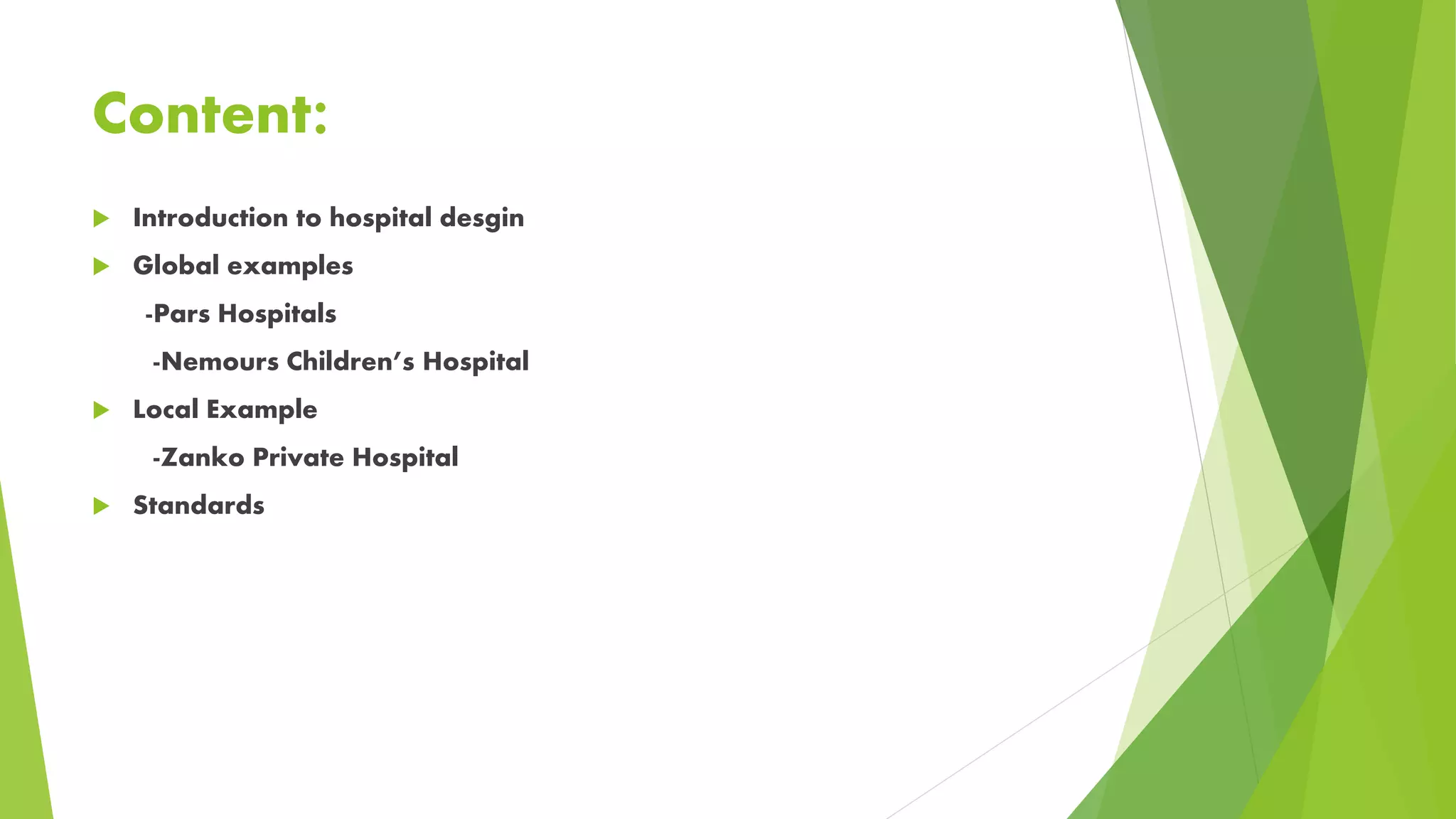 interior design for hospitals | PPTX