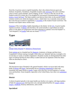 Hospital | DOCX