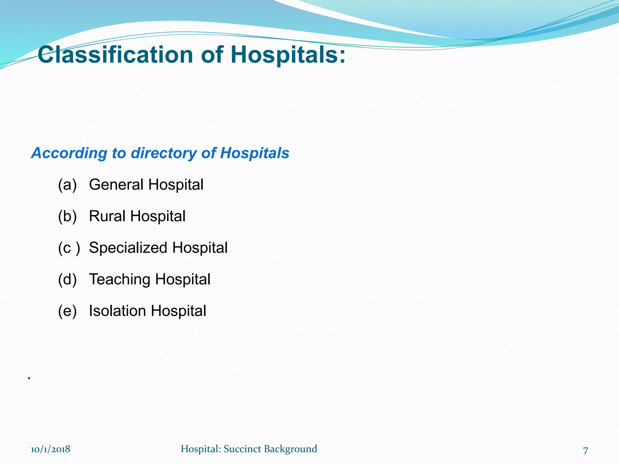 Hospital: Succinct Background | PPTX