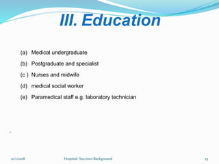 Hospital: Succinct Background | PPT