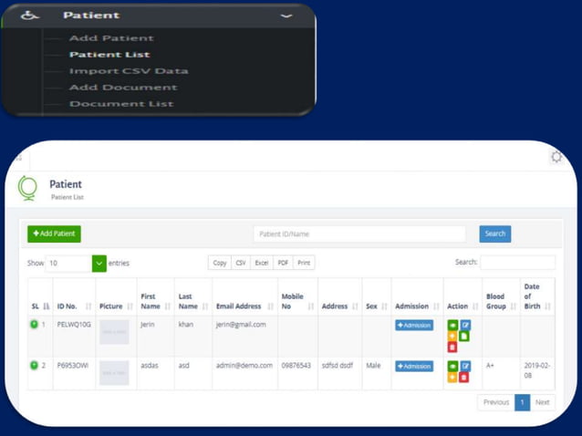 Hospital Management System Software Dashboard Documentation ...