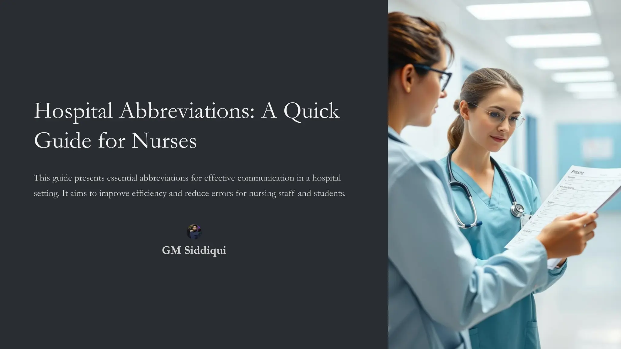 Hospital-Abbreviations for Nurses in a hospital pptx | PPTX