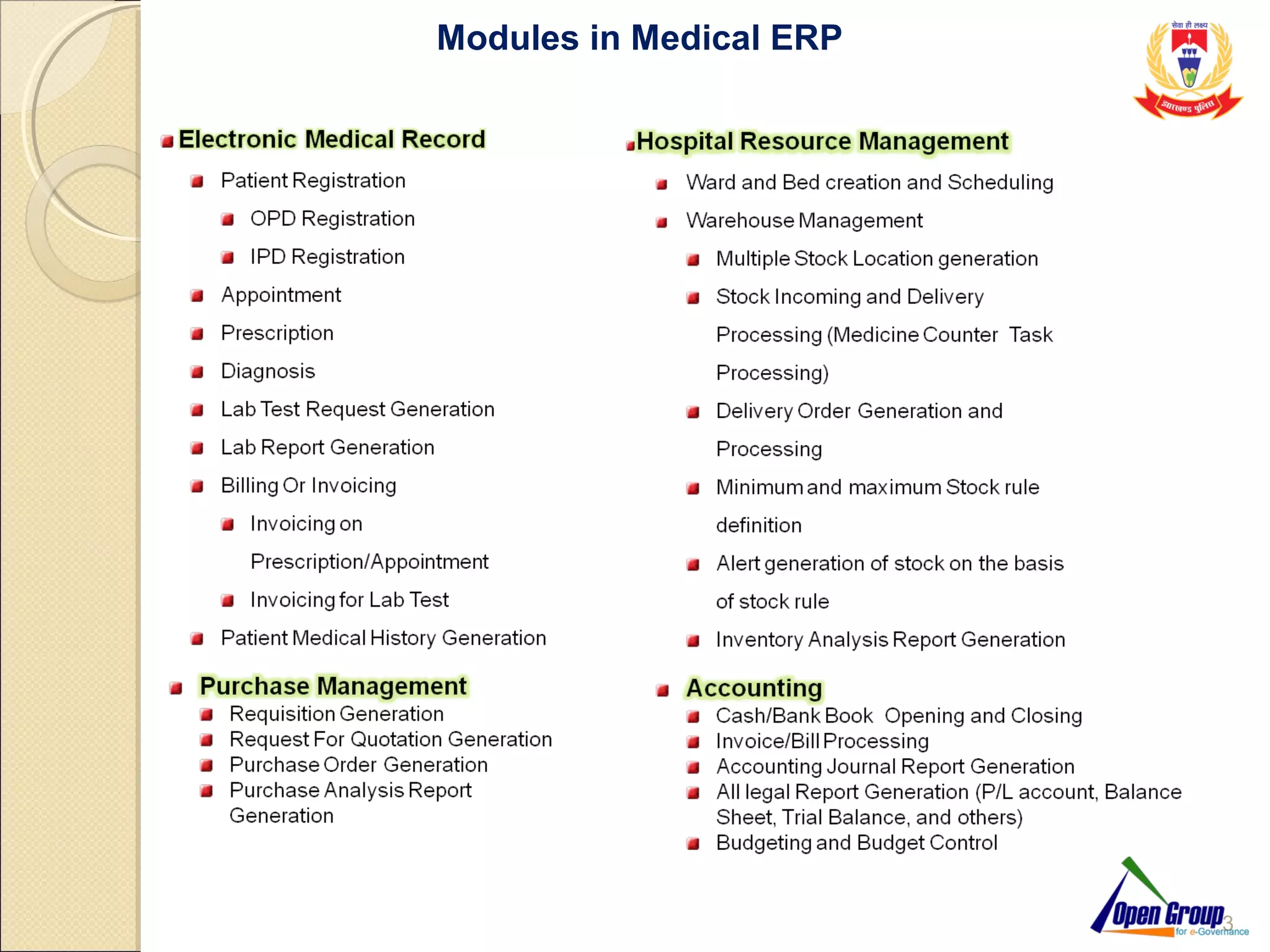 Hospital erp( ERP System for Hospitals ) an opensource erp system | PPT