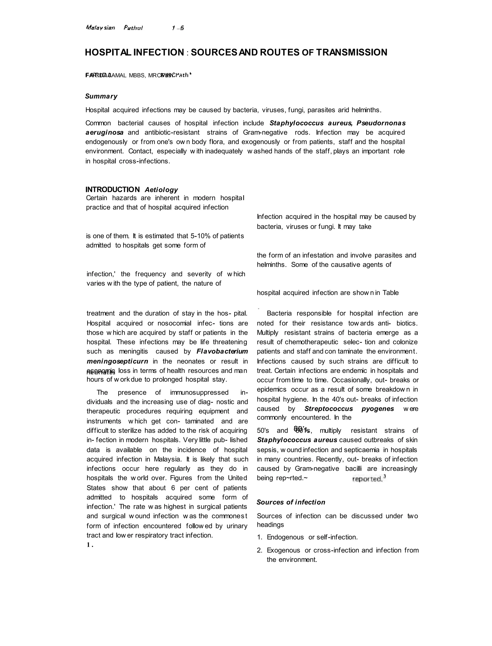 Hospital infection control ..............Qasim jan dawar | DOCX