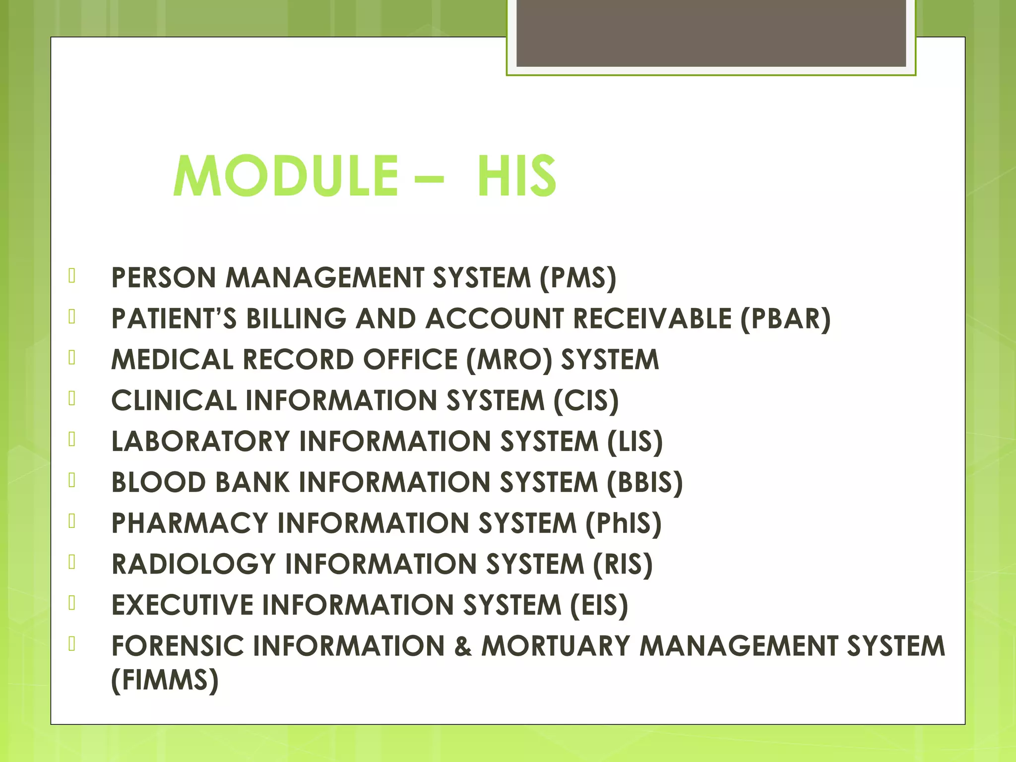 Hospital information-system-his | PPT