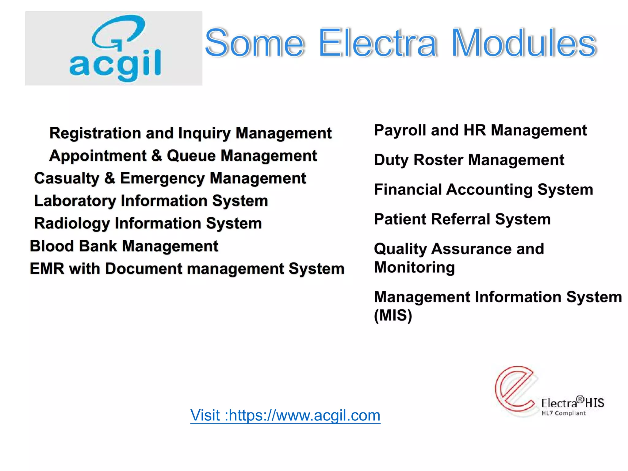 Hospital Management Software | Electra | PPT