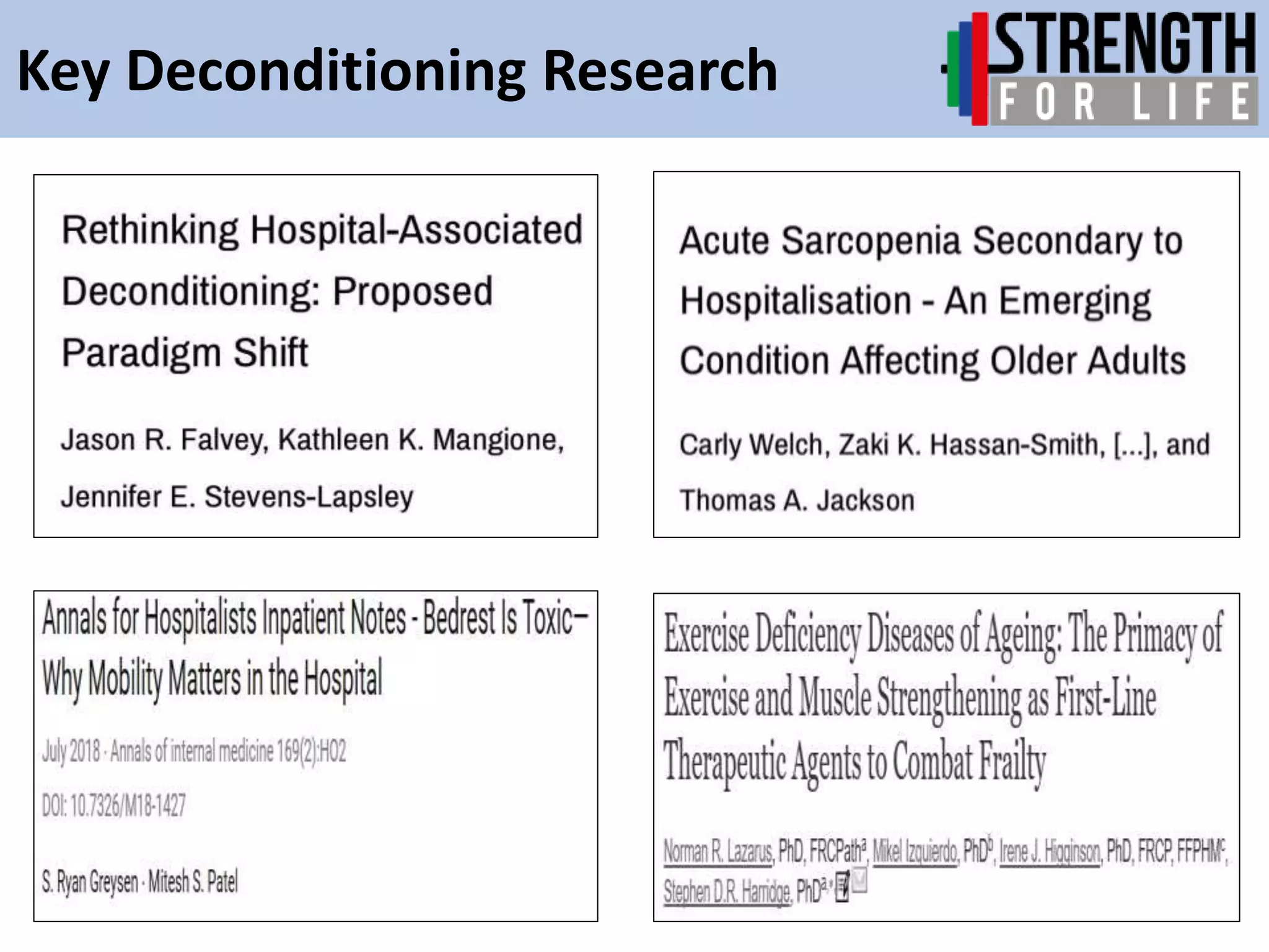 Hospital Acquired Deconditioning in Older Adults | PPTX