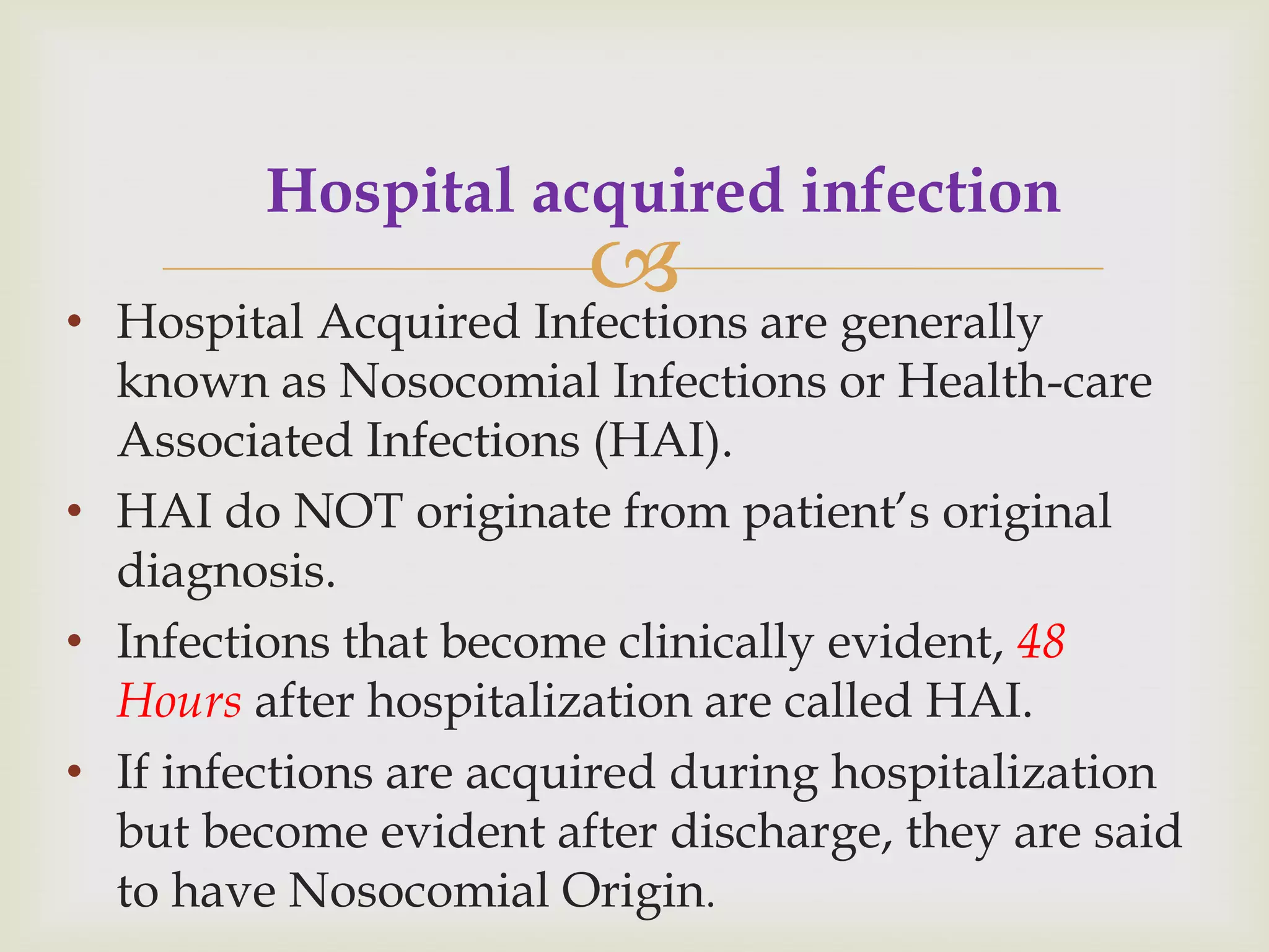 Hospital acquired infection | PPTX