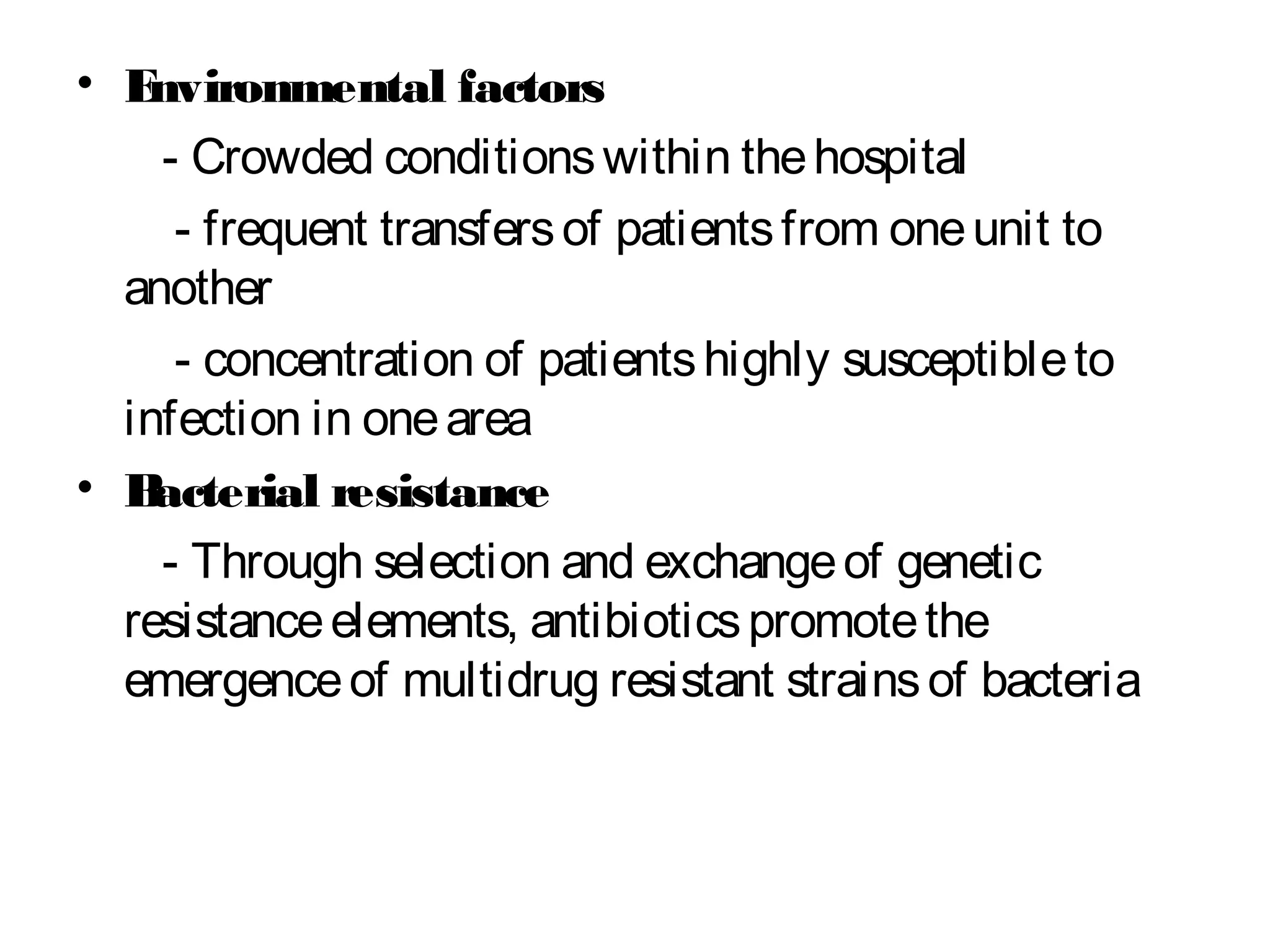 Hospital acquired infections, management and control | PPT